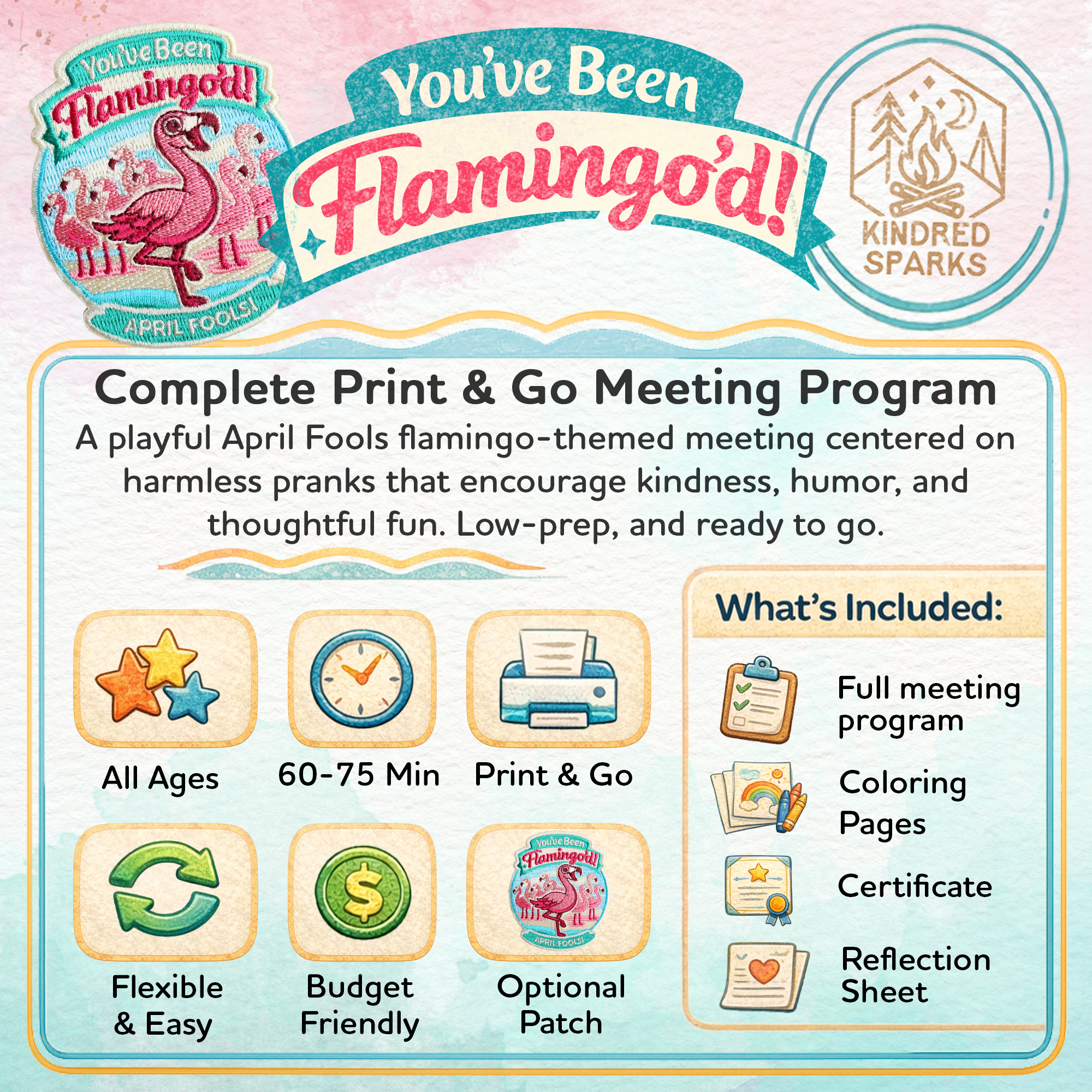 You've Been Flamingo'd – Meet in a Box Activity Bundle (Digital Downlo ...